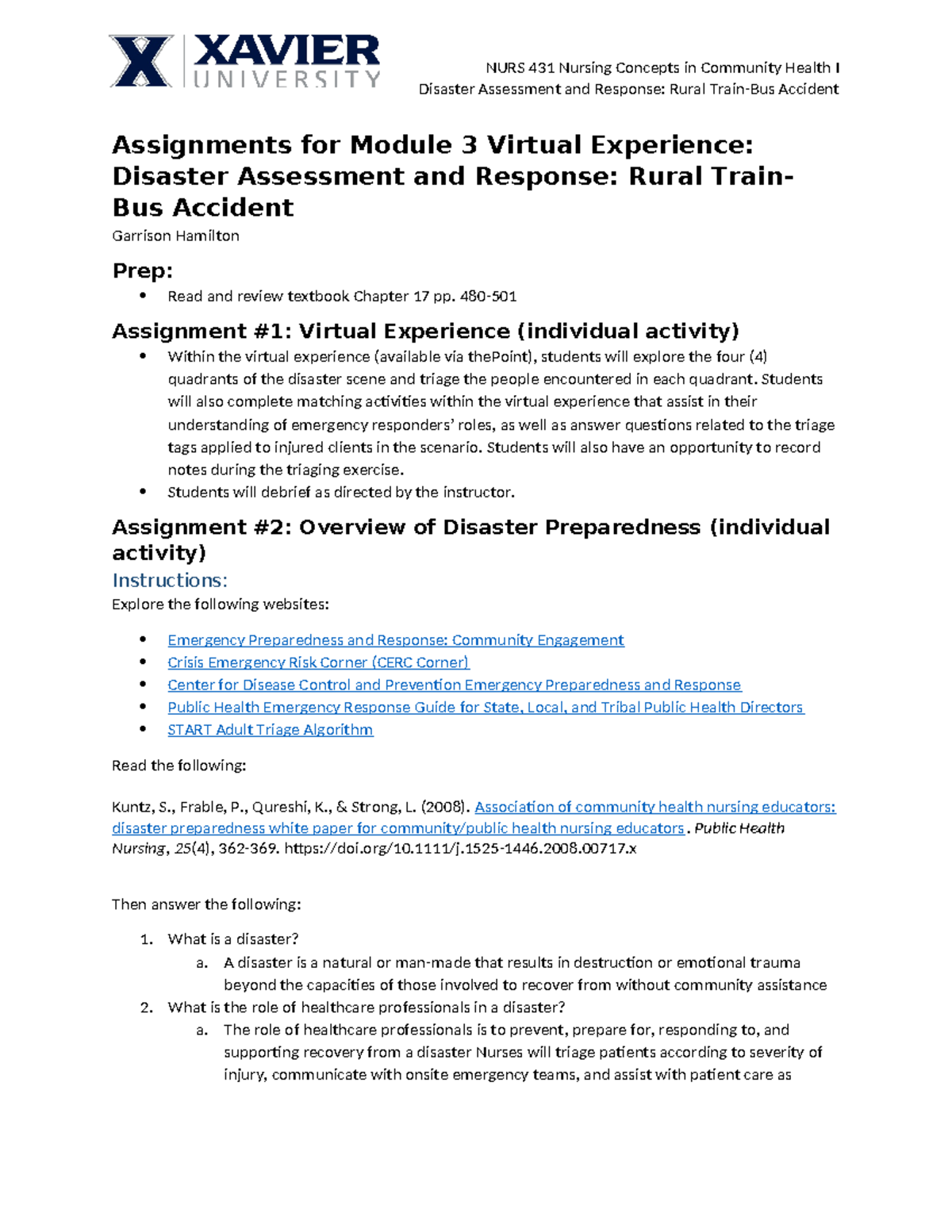Course Point Module 3 Assignment Done Train Wreck - Disaster Assessment ...