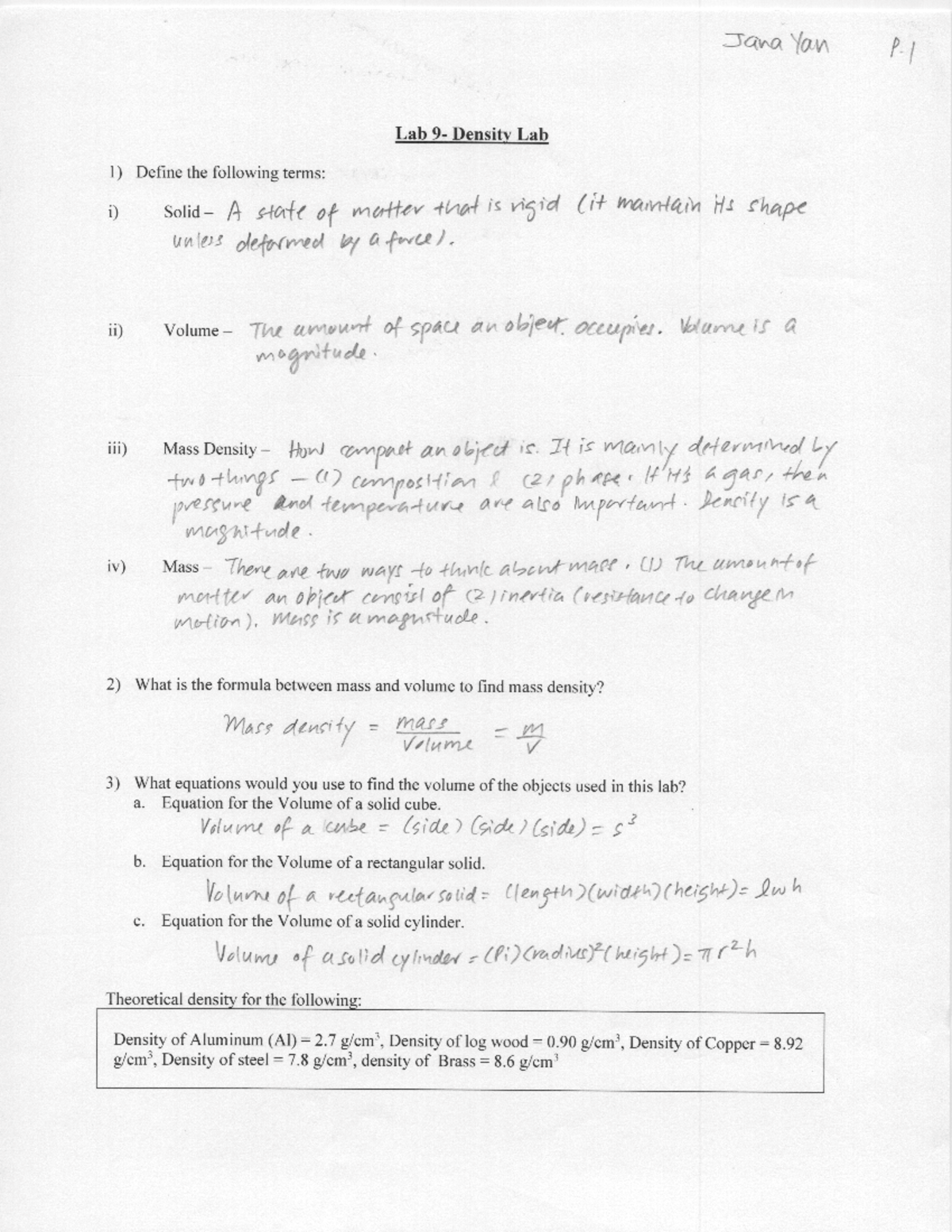 Lab9 - Lab - PHY 110 - Studocu