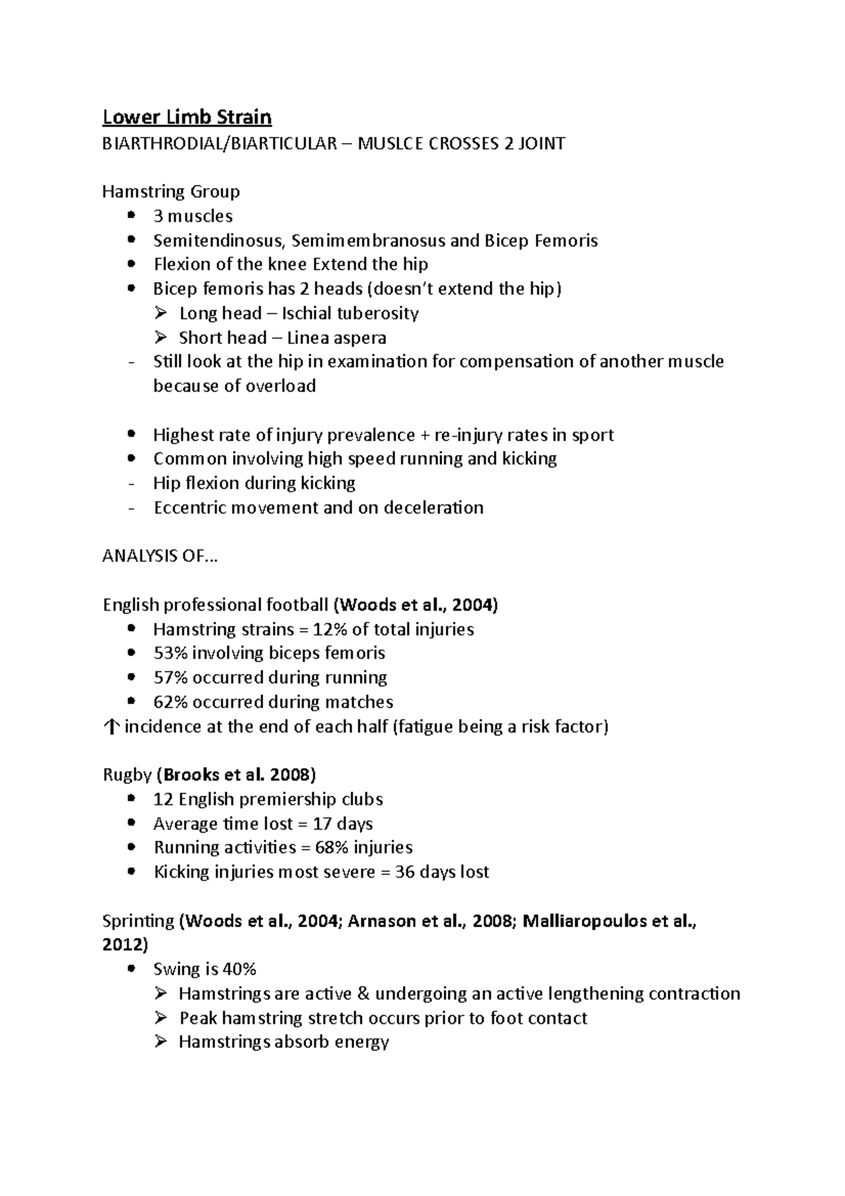 Lower Limb Strain - Lower Limb Strain BIARTHRODIAL/BIARTICULAR – MUSLCE ...