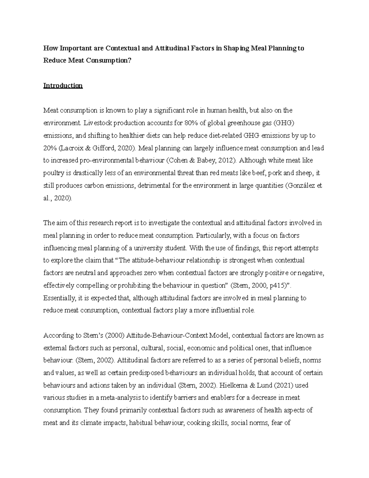 H1 Research Report 2 - How Important are Contextual and Attitudinal ...