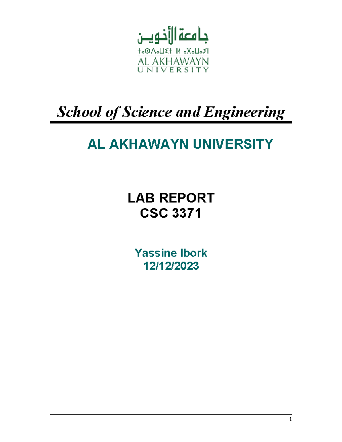 CSC3371 - Comp. Comm and Networks Lab Report Template - School of ...