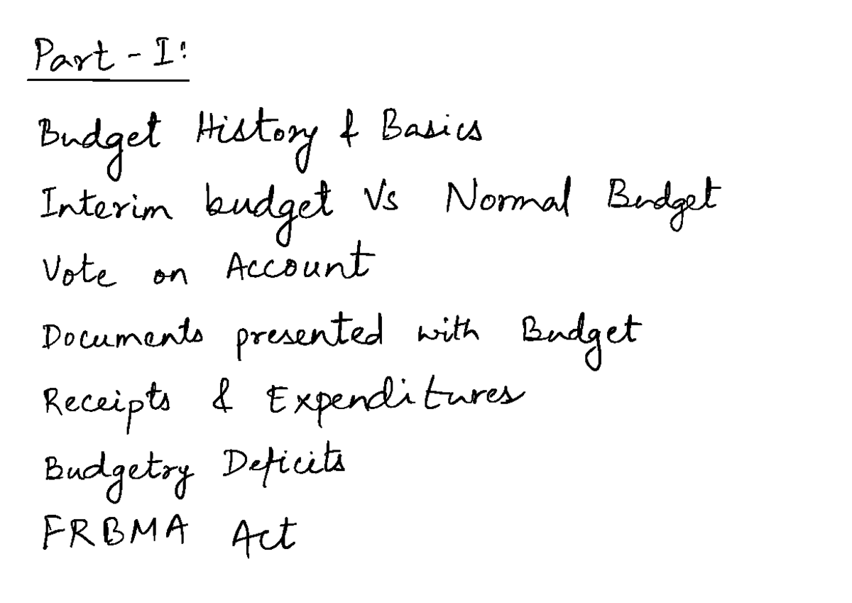 Budget 24 - Part-I : Budget History & Basics Interim budget Vs Normal ...