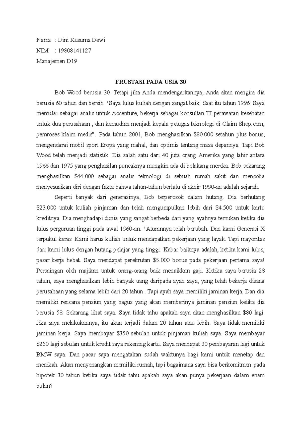 Case Study Tugas 6 Dini Kusuma Dewi 19808141127 - Nama : Dini Kusuma ...