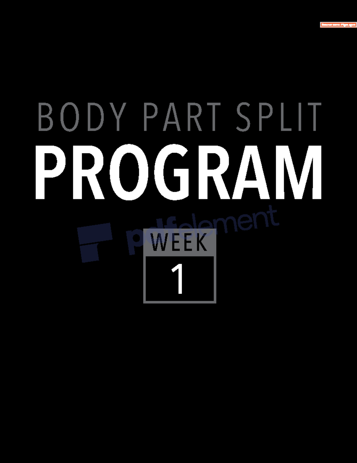 Body Split Program - BODY PART SPLIT PROGRAM WEEK 1 CHEST & TRICEPS ...