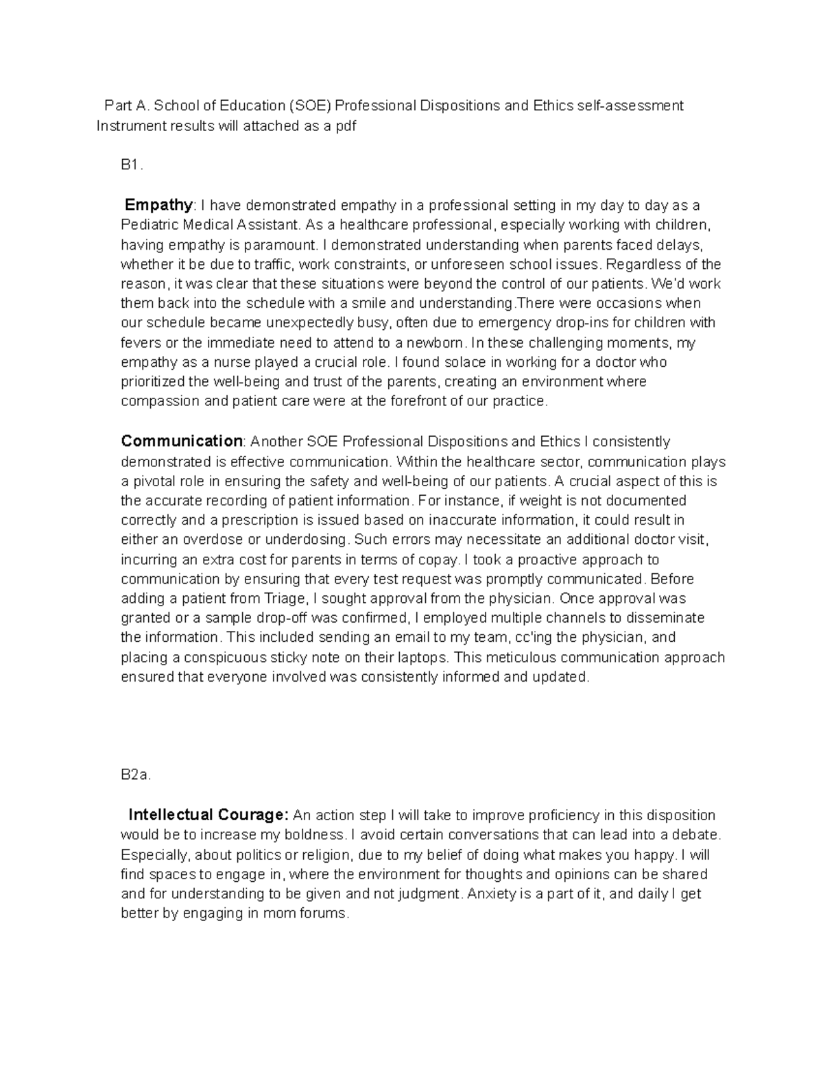 Task 4 D090 - Task 4 D090 - Part A. School of Education (SOE ...