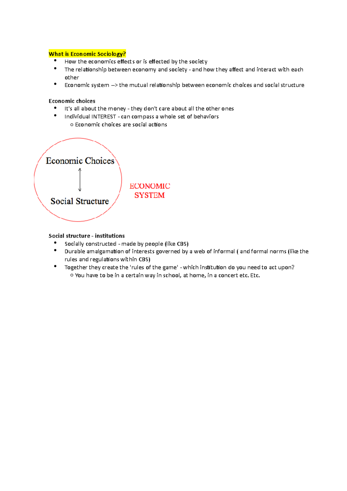 Lecture notes, lectures 1-12 - What is Economic Sociology? How the ...