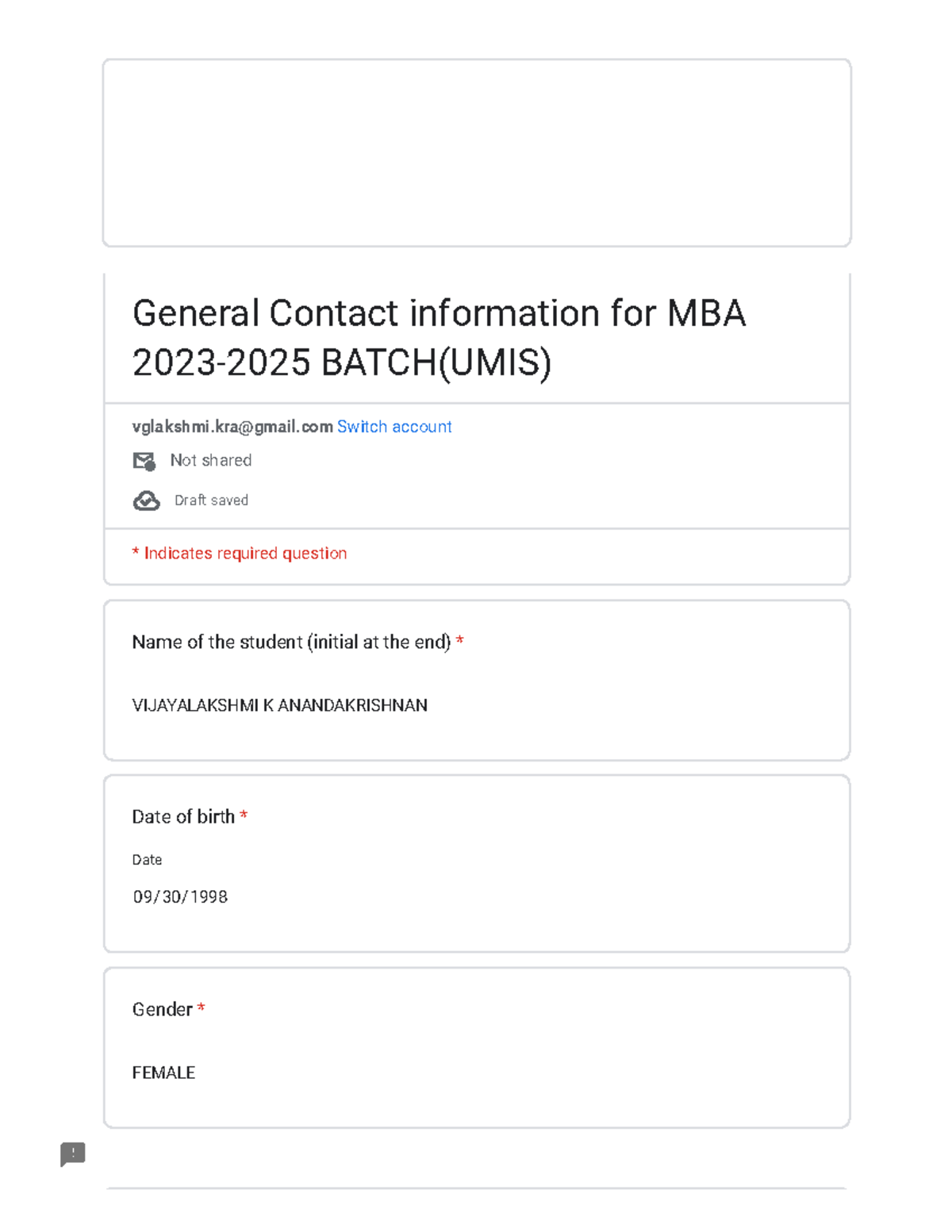 General Contact information for MBA 2023-2025 Batch(UMIS) - General ...