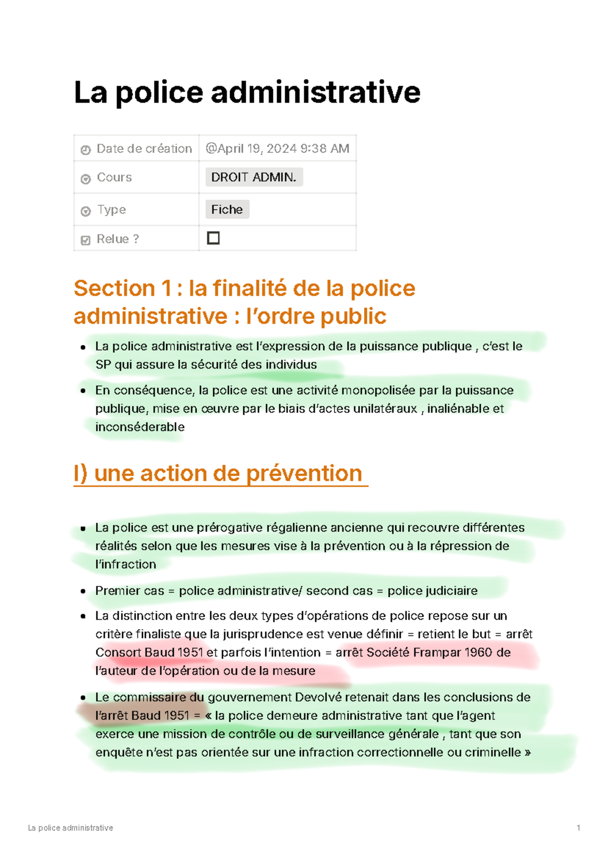 La police administrative - Type Fiche Relue? Section 1 : la finalité de ...