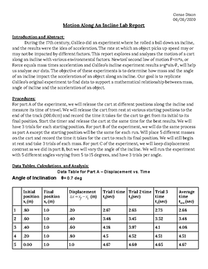 Static and Kinetic Friction Lab Report - 07/04/2020 Static and Kinetic ...