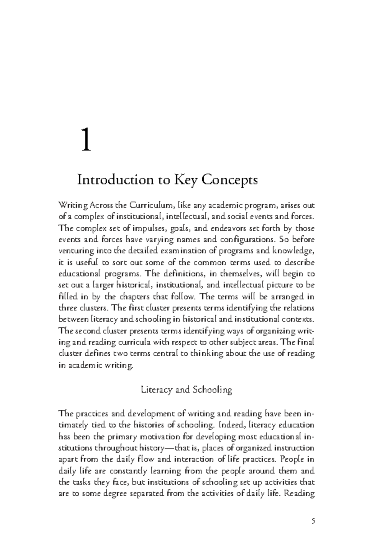 Chapter 1 - 5 1 Introduction to Key Concepts Writing Across the ...