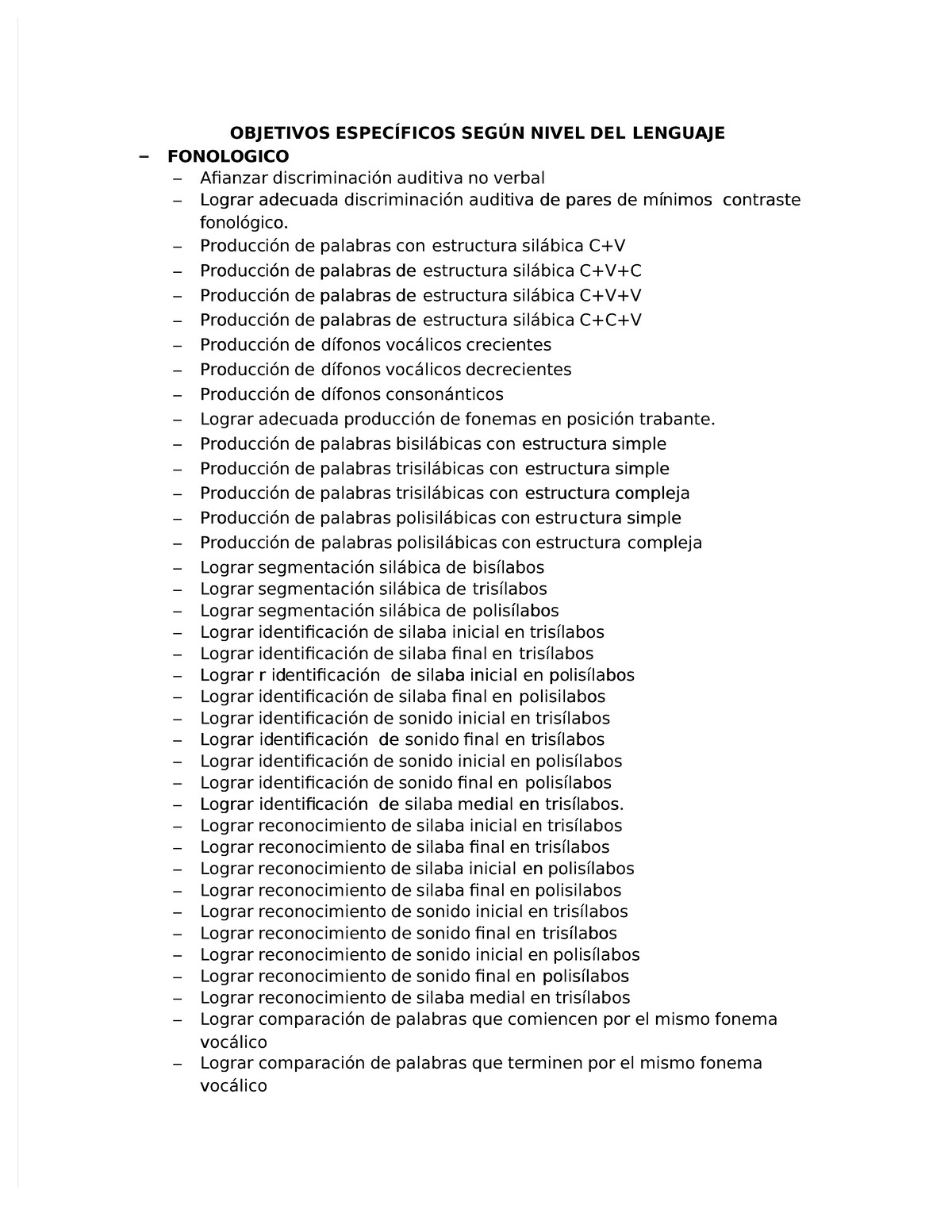 Pdf-objetivos-especificos-segun-nivel-del-lenguaje compress - OBJETIVOS ...