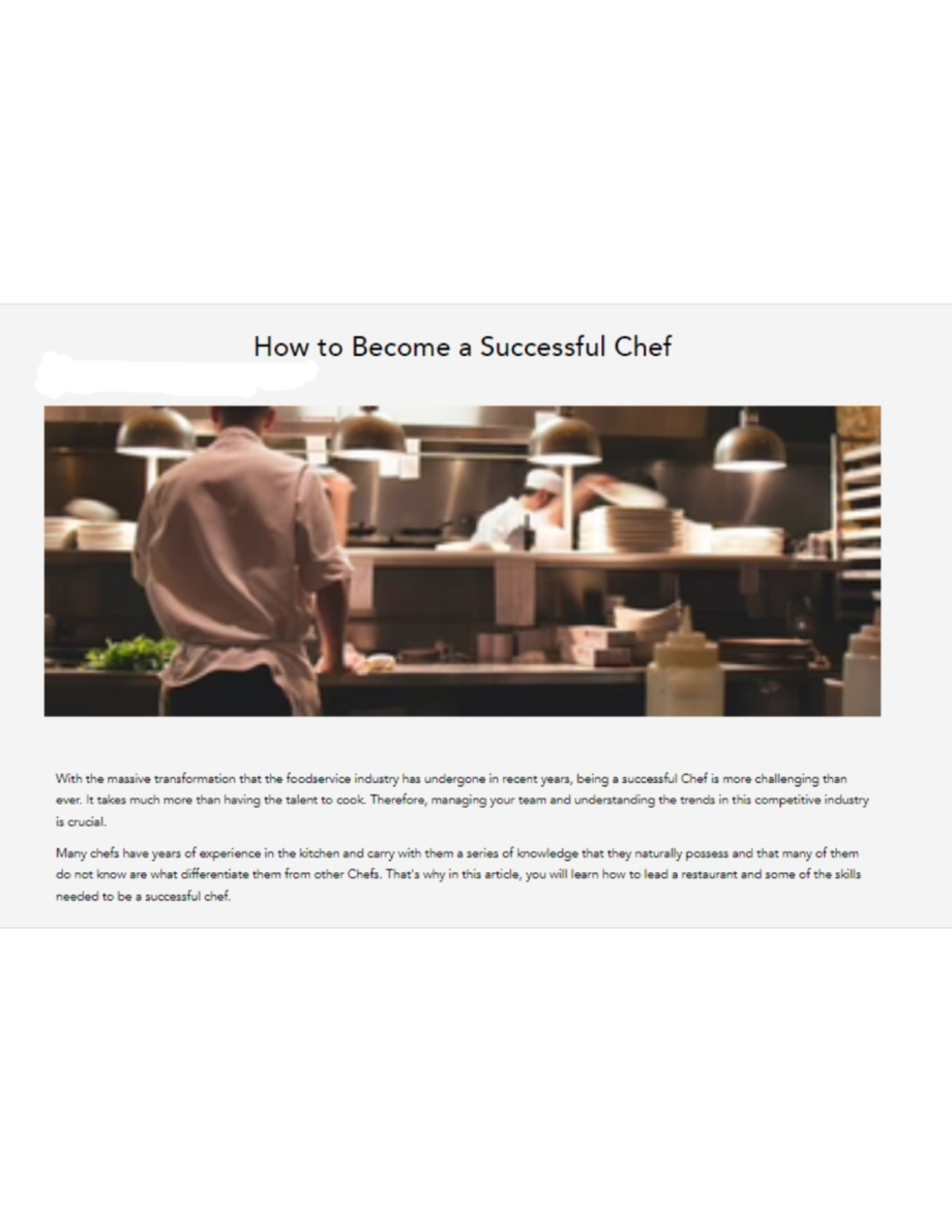 Chef goal - A study of culinary and some tips on how to become ...