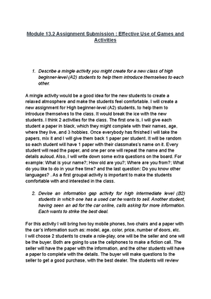 Module 7 - Listening - Module 7 Assignment Submission : Teaching ...