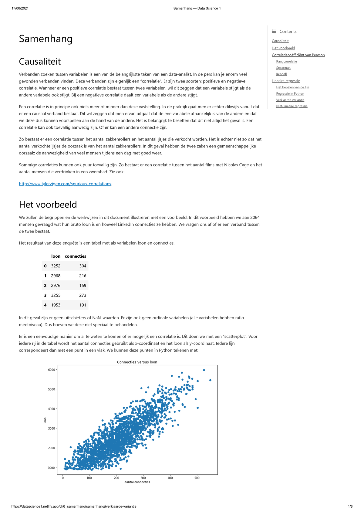 Samenhang — Data Science 1 - Samenhang Causaliteit Verbanden zoeken ...