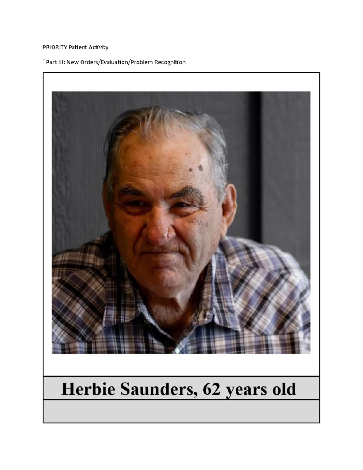 Part3 makeup answer key 2 - PRIORITY Patient Activity Part III: New ...