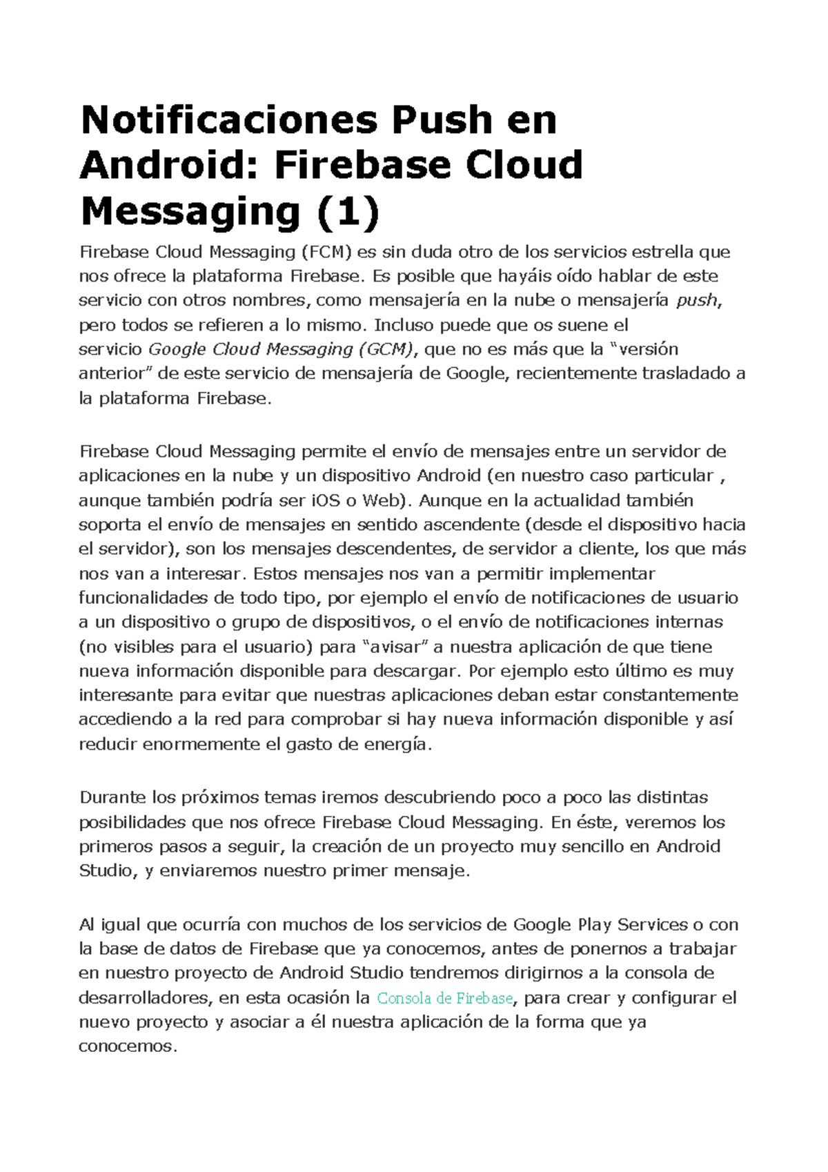74 Firebase 7 - Apuntes 8 - Notificaciones Push en Android: Firebase ...
