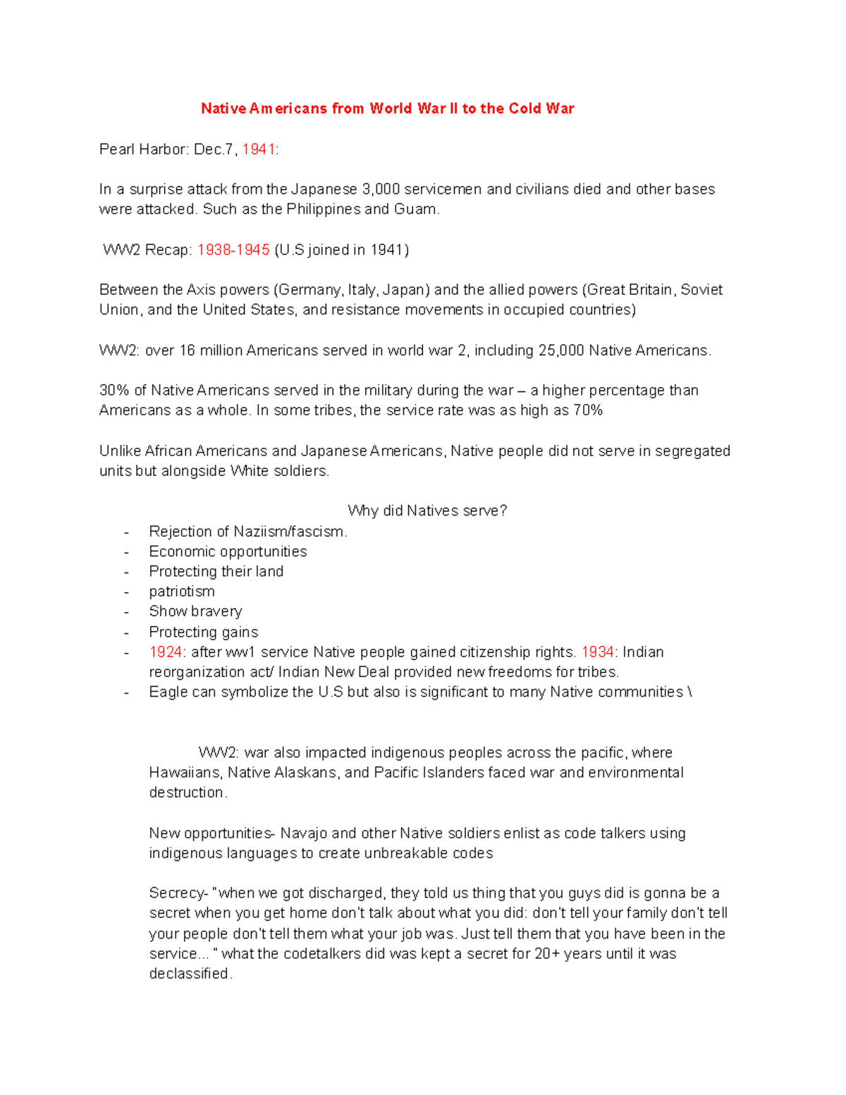 11 14 22 Native American History - Native Americans from World War II ...