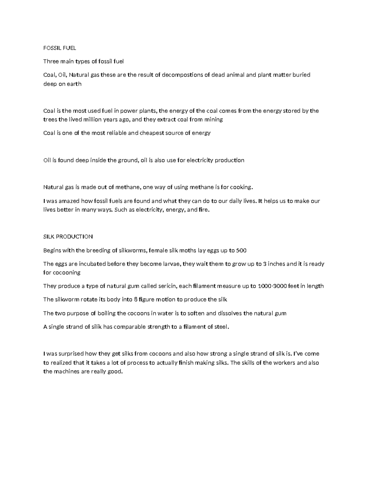 Fossil FUEL - FOSSIL FUEL Three main types of fossil fuel Coal, Oil ...