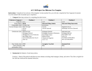 ACC 345 Module Two Summary donne - ACC 345 Module Two Summary Define the measurement of each ...