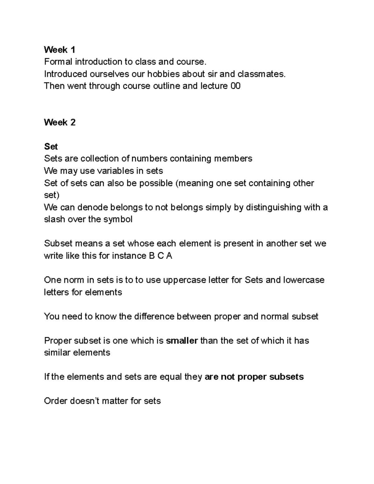 Automata Class Summary and notes - Week 1 Formal introduction to class ...