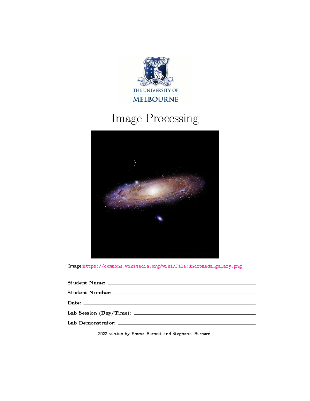 PHYC10008 Lab 3 2023 - sdgnsdg - Image Processing Image:commons ...