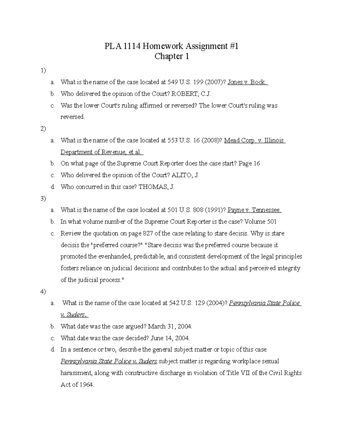 PLA 1114 Homework Assignment completed - PLA 1114 Homework Assignment ...