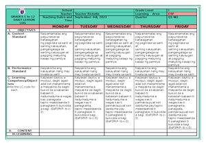 Music of Latin America - Lesson plan - Grade 10 Daily Lesson Plan ...
