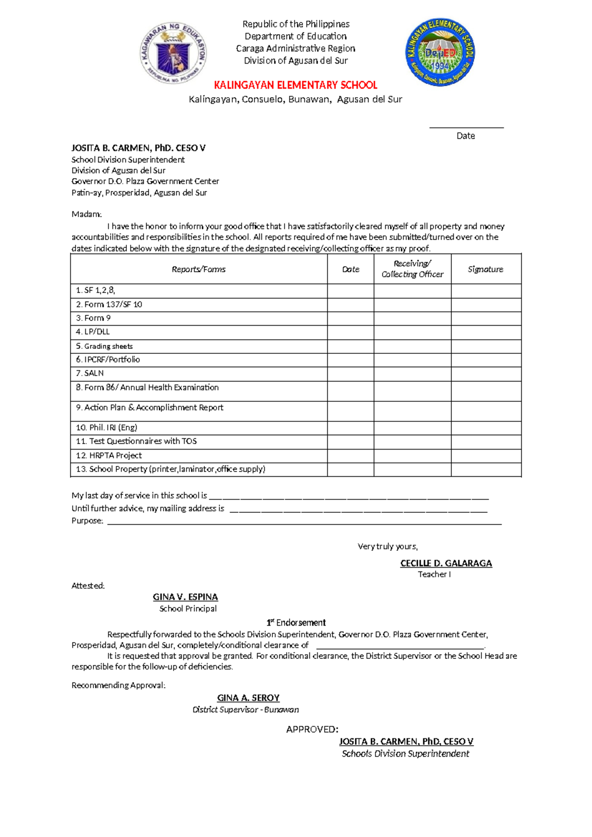 Teachers-Clearance - Republic of the Philippines Department of ...