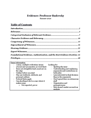 Evidence Attack Outline - Evidence Attack Outline Summer 2020 ...