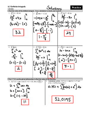 Calc 6 - review calc sheet - An antiderivative of a function 𝑓ሺ𝑥ሻ is a ...