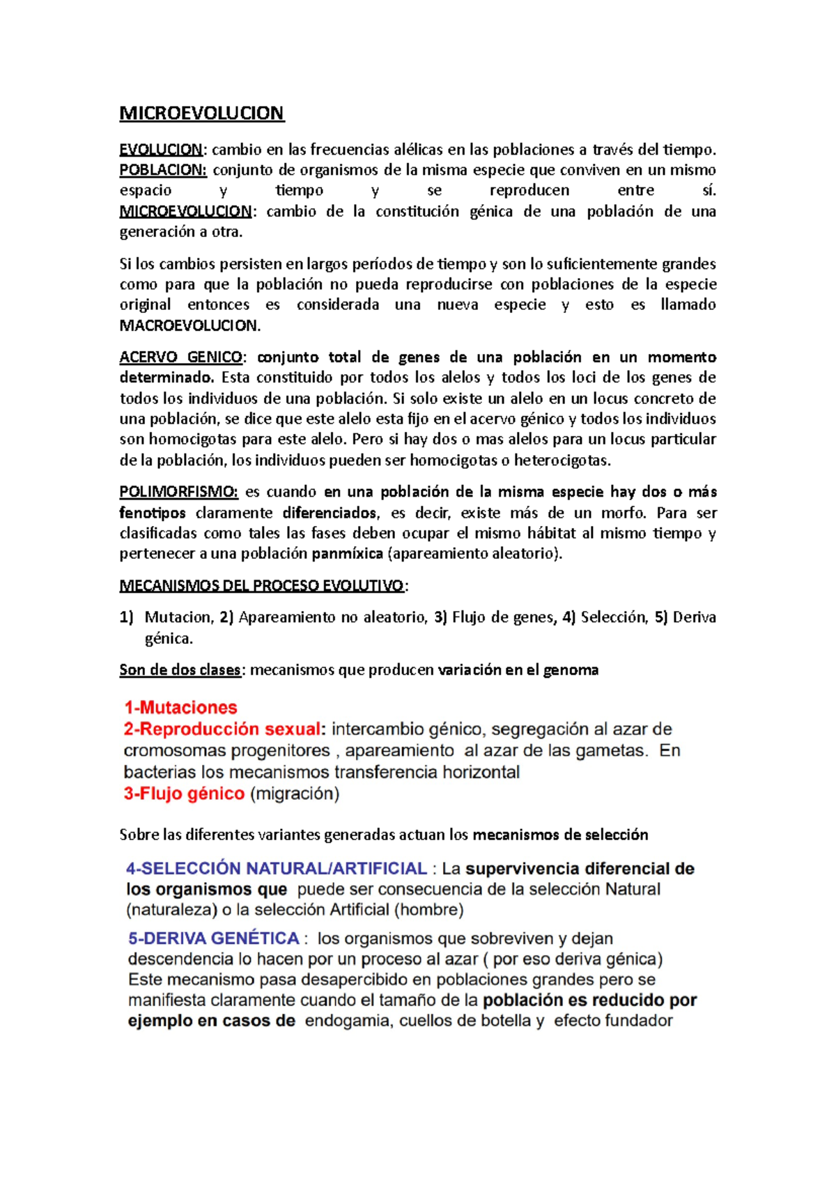 Microevolucion - MICROEVOLUCION EVOLUCION : cambio en las frecuencias ...