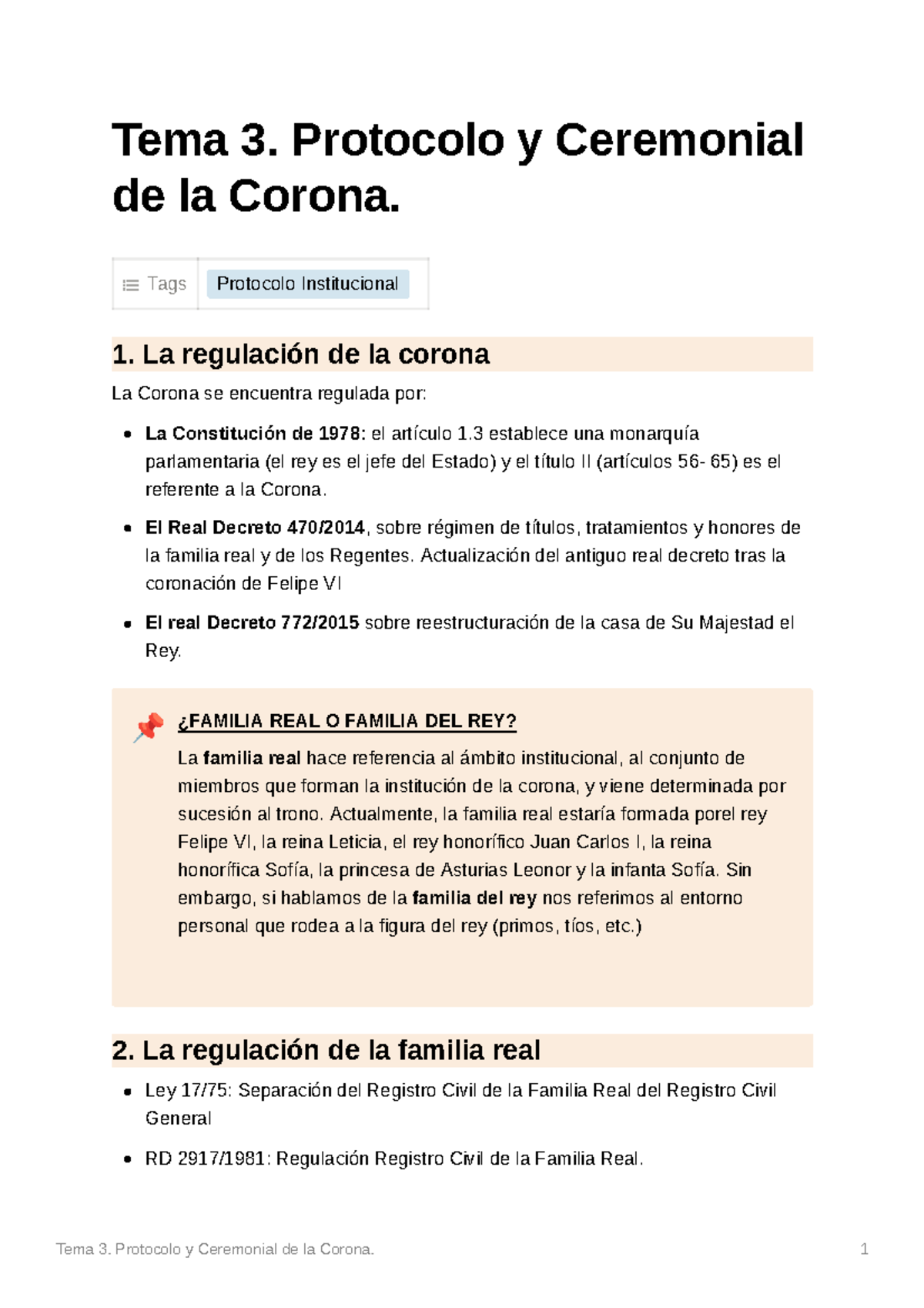 Tema 3. Protocolo y Ceremonial de la Corona - Tema 3. Protocolo y Ceremonial de la Corona. Tags ...