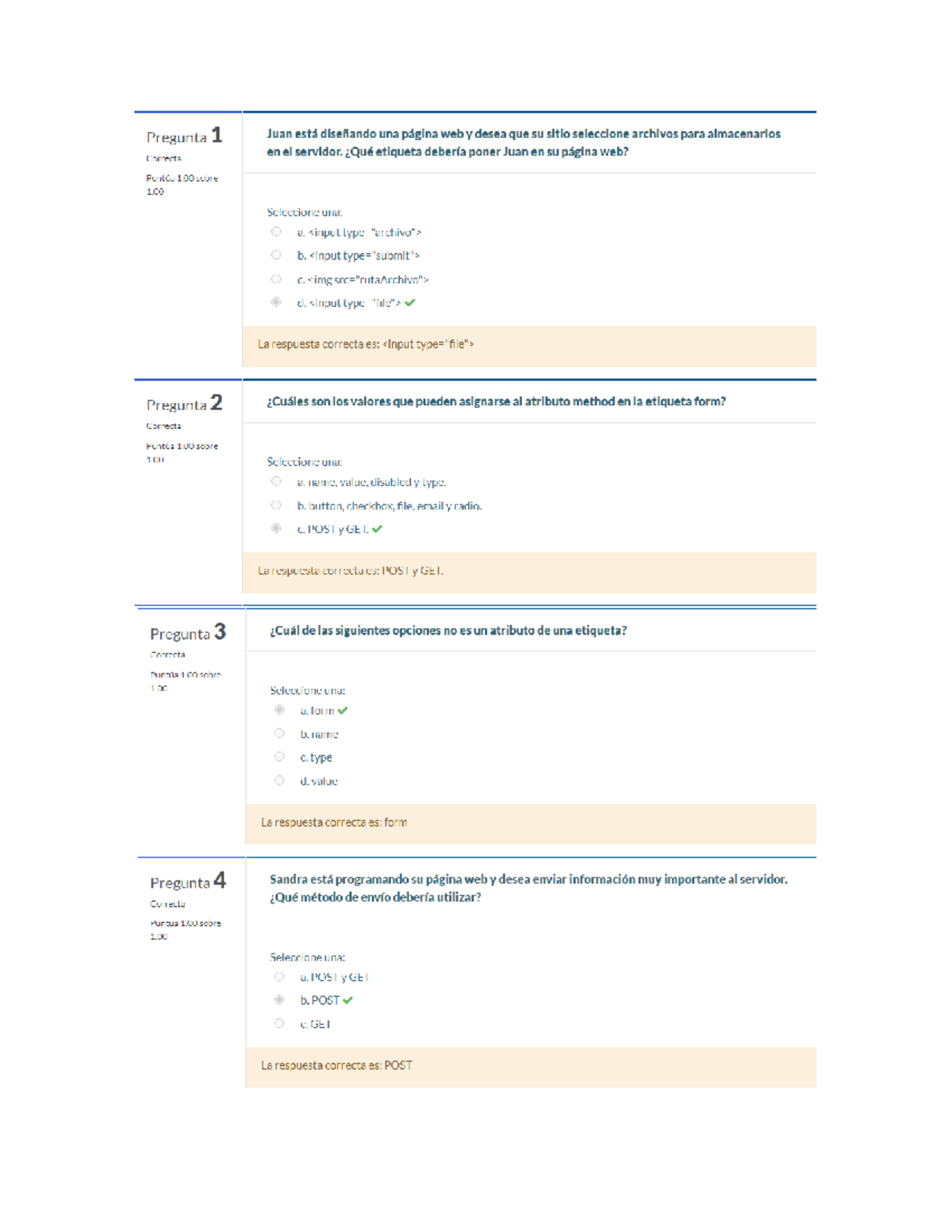 Ejercicio L6 - Pregunta 1 Juan está diseñando una página web y desea que su sitio seleccione ...