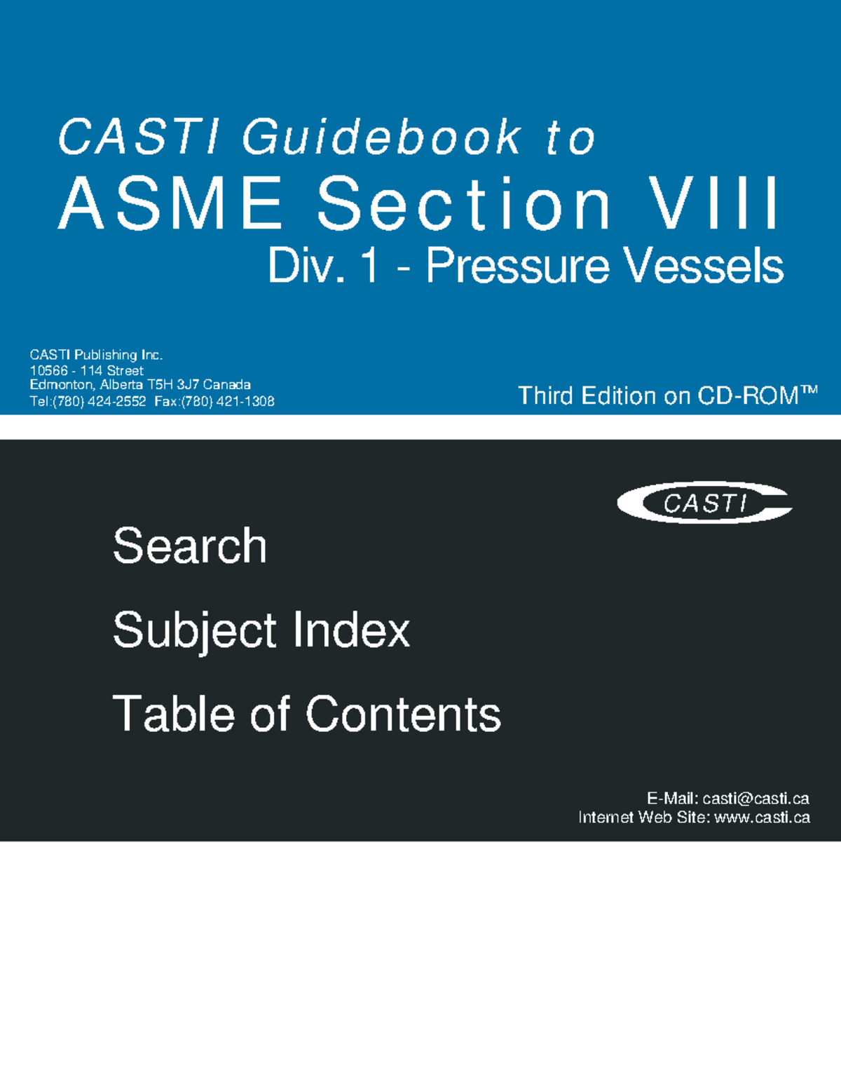 ASME VIII lite - Table of Contents Subject Index Search CAST I Guide ...