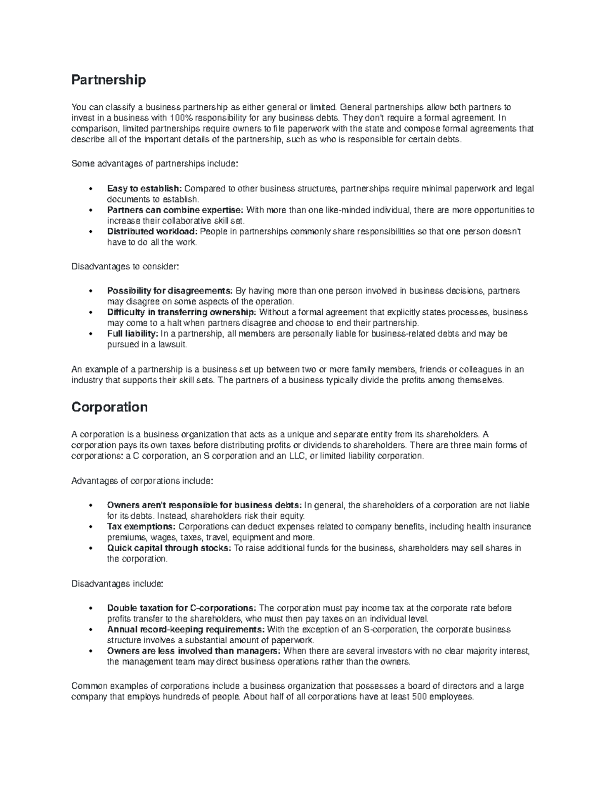 Partnership - Lecture notes 1. 2. 3 - Business Administration - Studocu