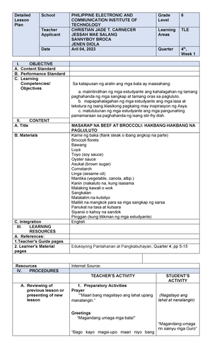 EPP 5 - 3rd quarter examination - IKATLONG PANAHUNANG PAGSUSULIT SA EDUKASYONG PANTAHANAN AT ...