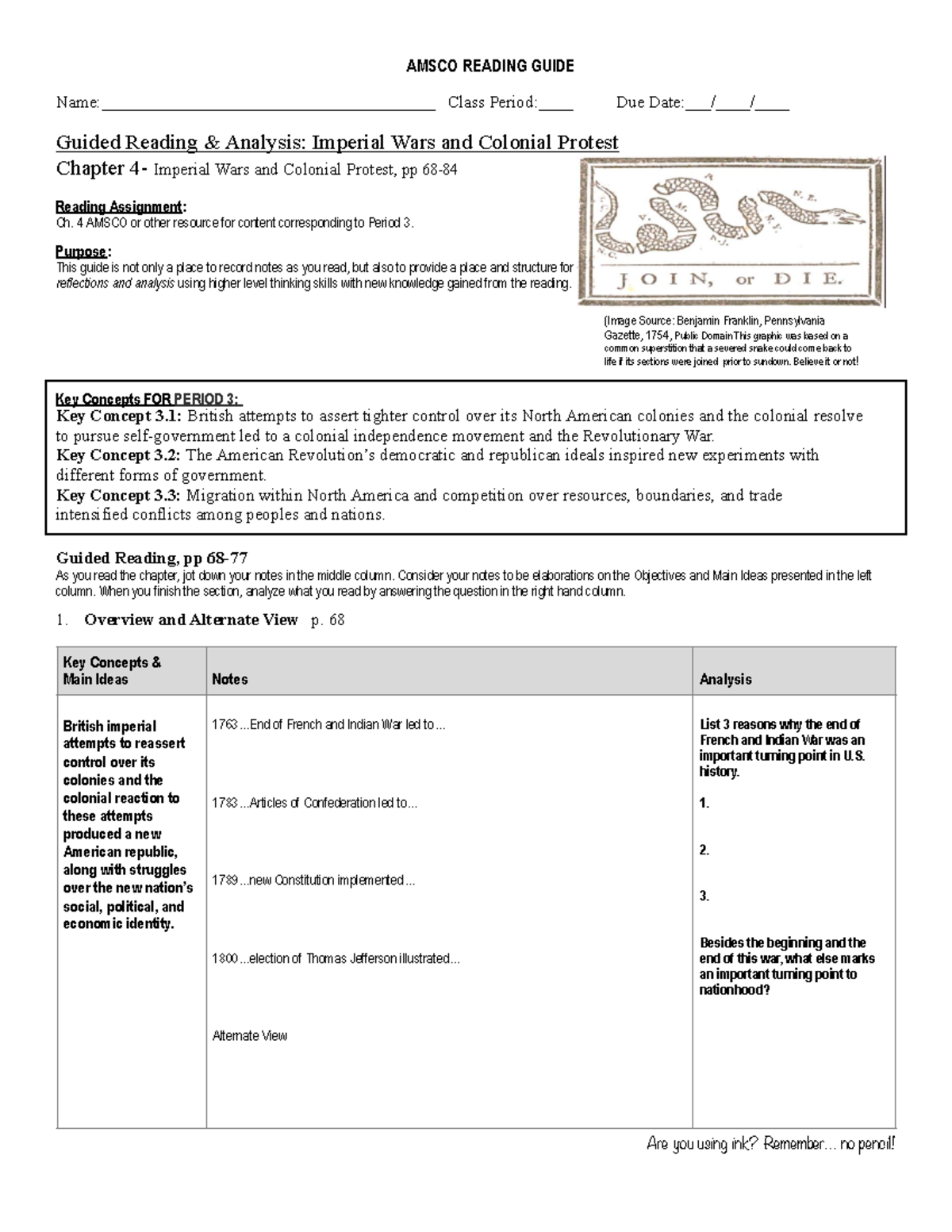 4 Amsco Guide - ..... - AMSCO READING GUIDE Name ...