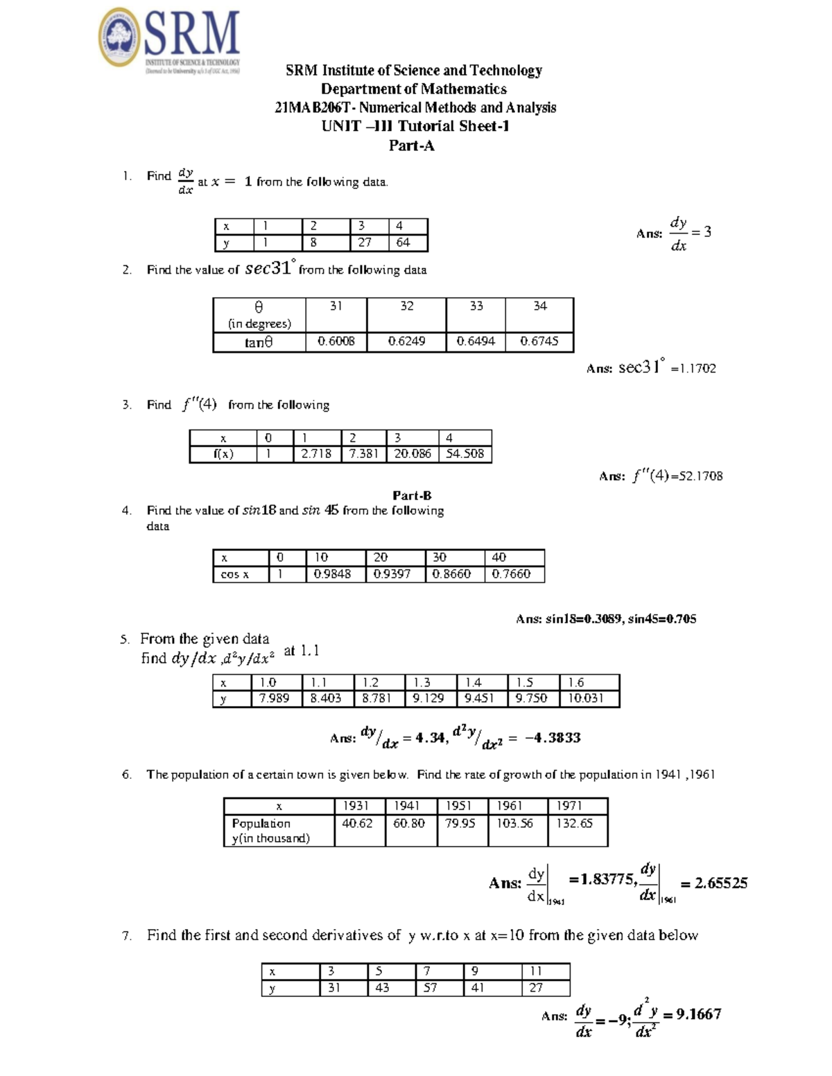 N - PRACTICE - 1. Find SRM Institute of Science and Technology ...