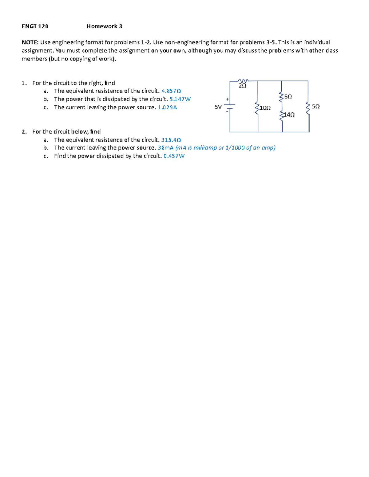 Homework 3 ENGT 122 - unfinished - ENGT 120 Homework 3 NOTE: Use ...