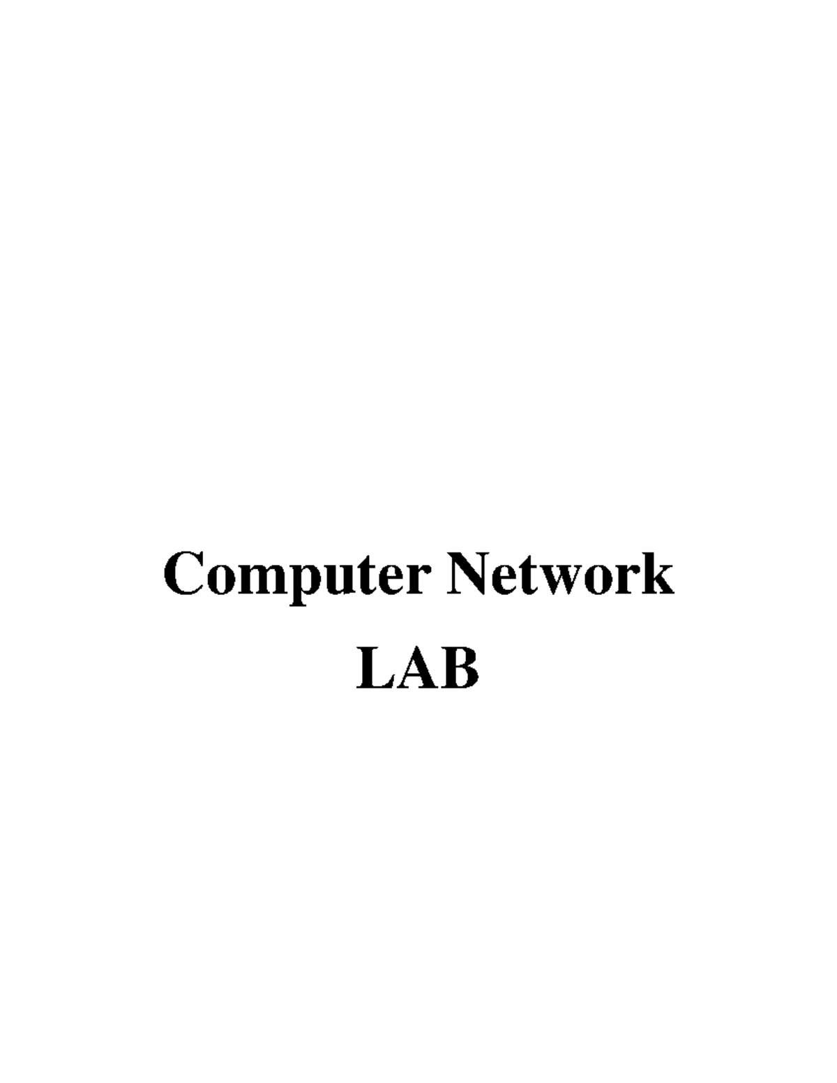DOC-20230523-WA0003 - LAB MANUAL for Computer Network LAB S Experiment 1 Study of different ...