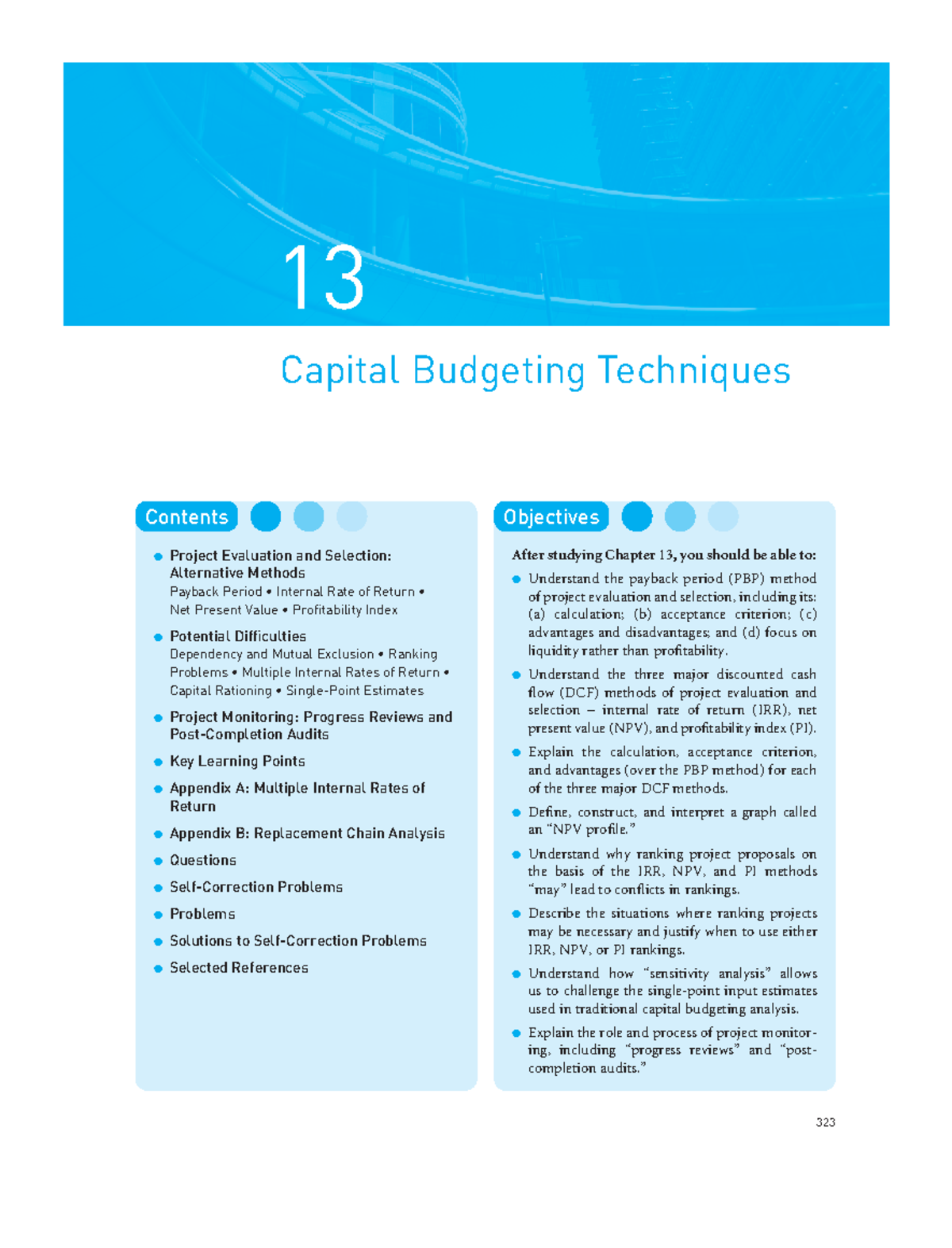 3 Capital Budgeting Techniques - 13 Capital Budgeting Techniques ...