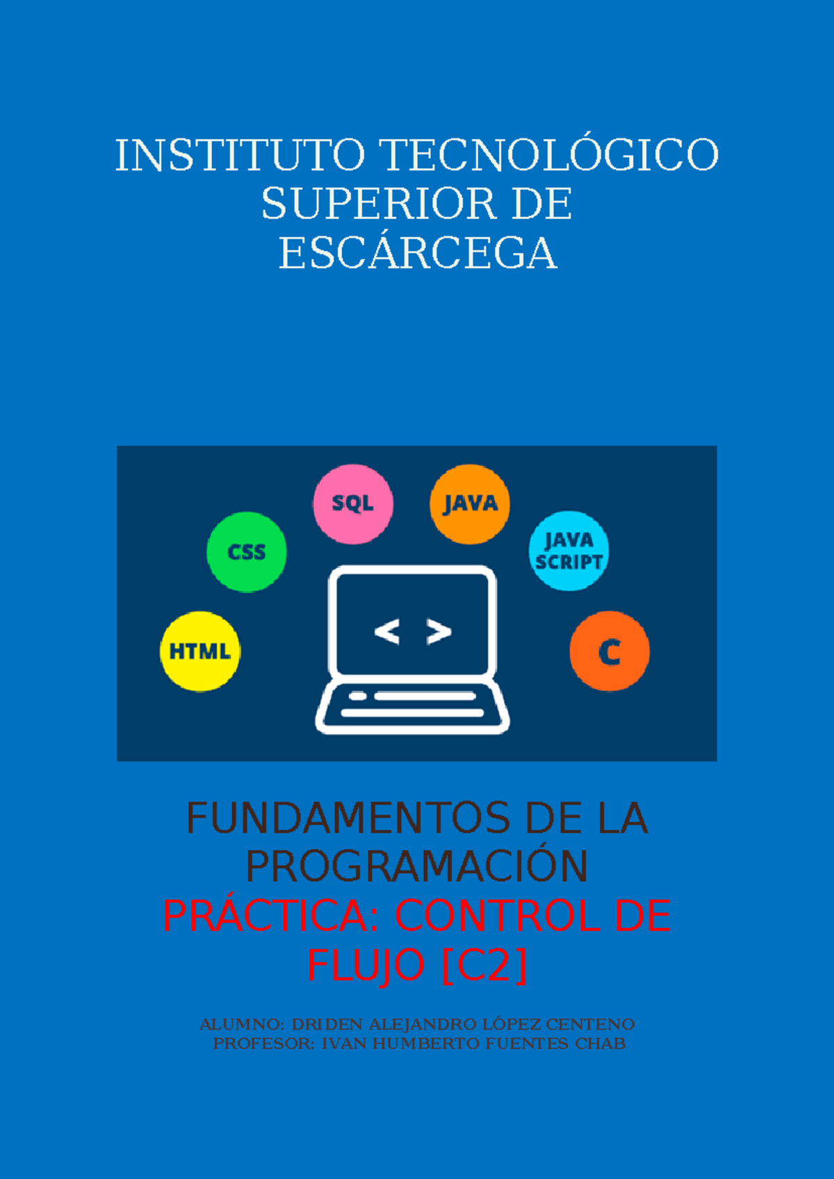 Practica 2 FUND- Programacion - INSTITUTO TECNOLÓGICO SUPERIOR DE ...