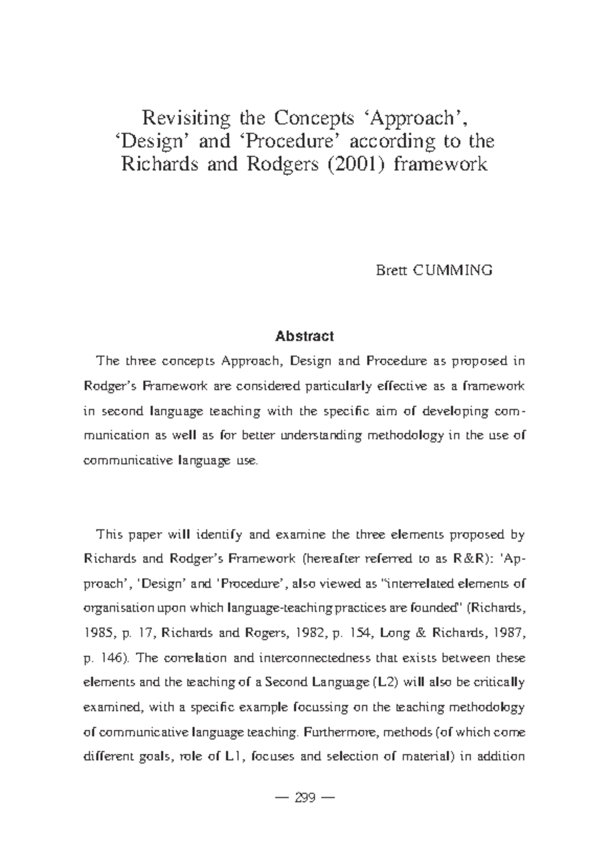 Approach, design, procedure - Revisiting the Concepts ‘Approach ...
