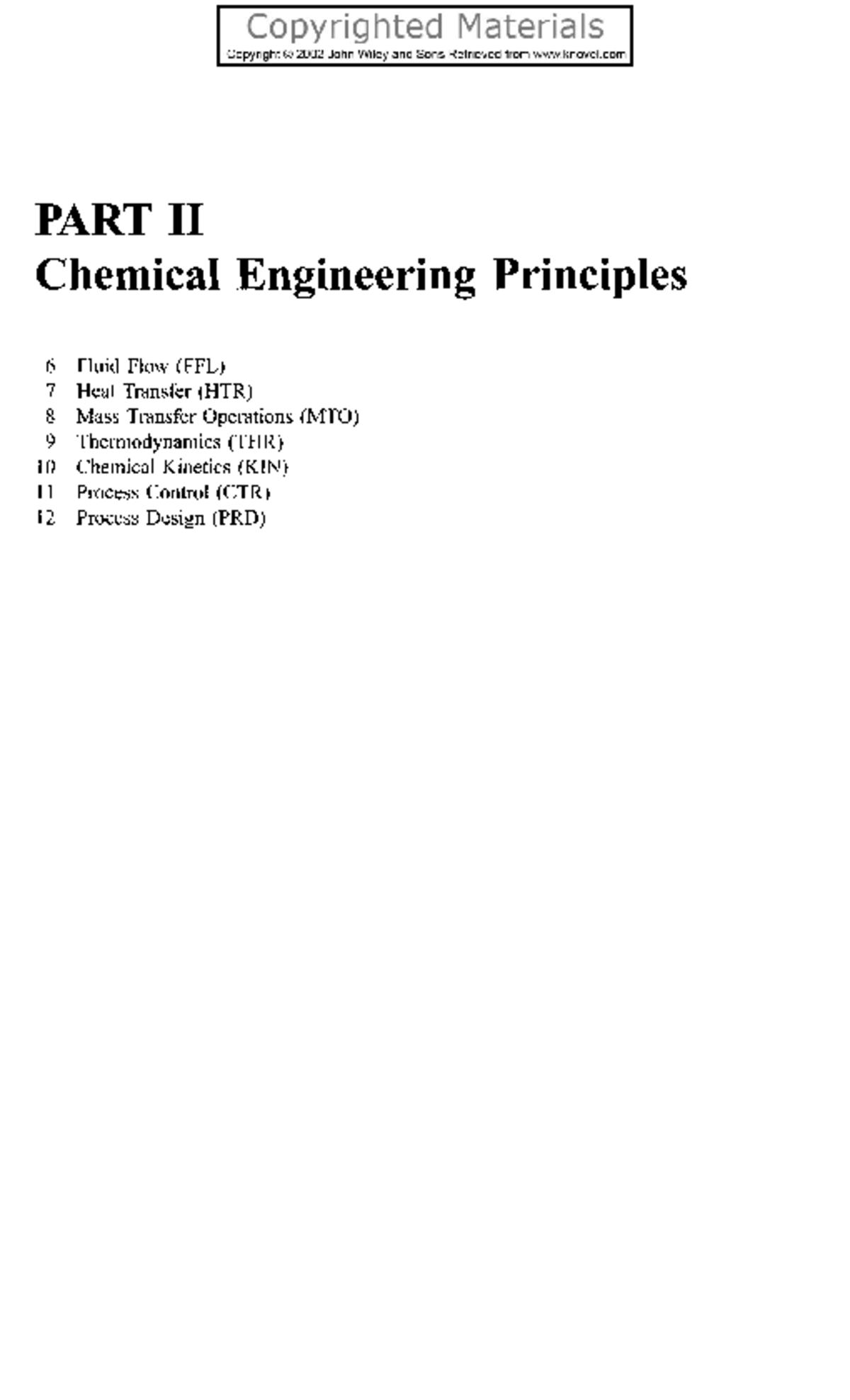 Chemical Engineering Fundamentals 71-146 book - PART II Chemical ...