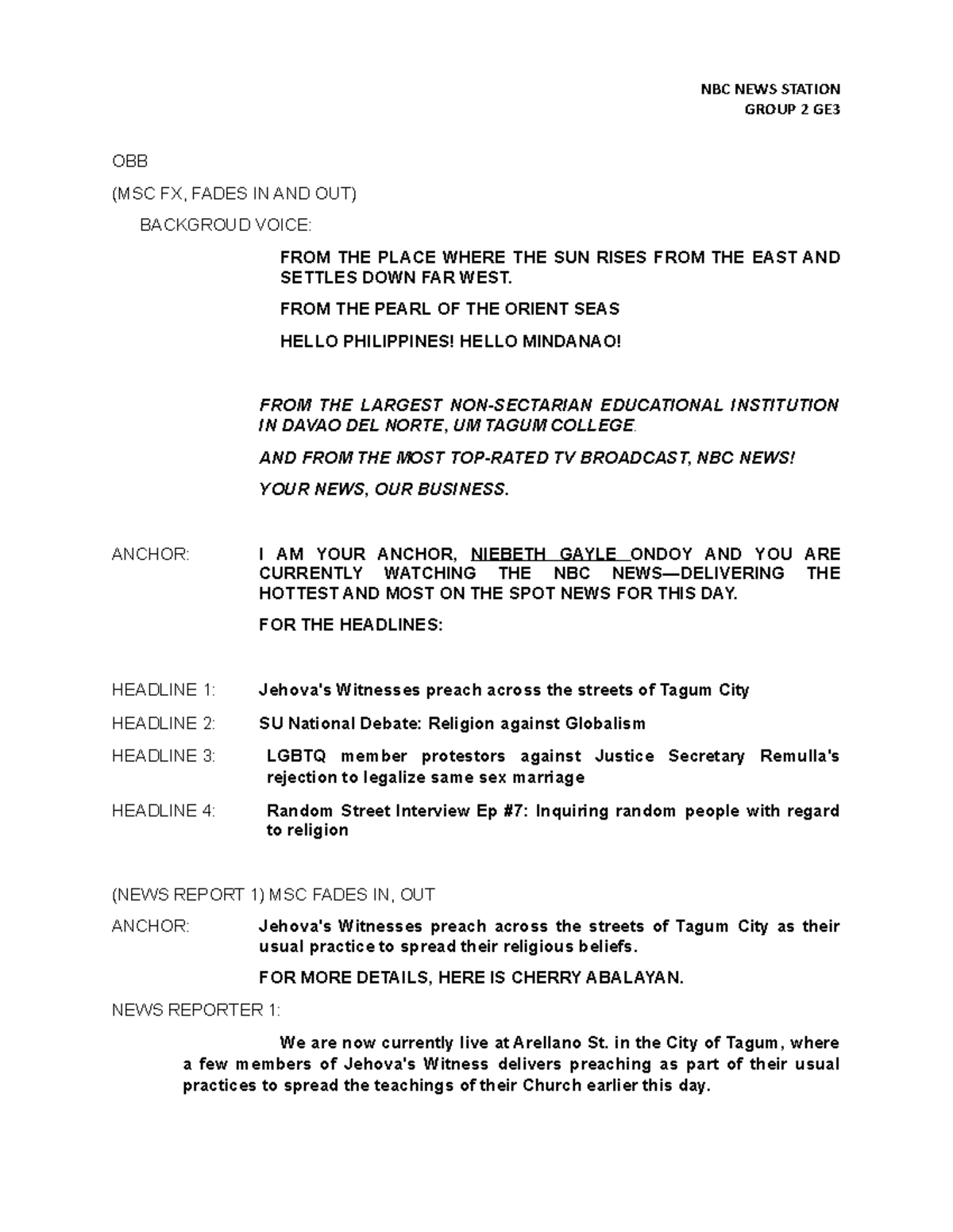 Final-NEWS- Script - Non - GROUP 2 GE OBB (MSC FX, FADES IN AND OUT ...