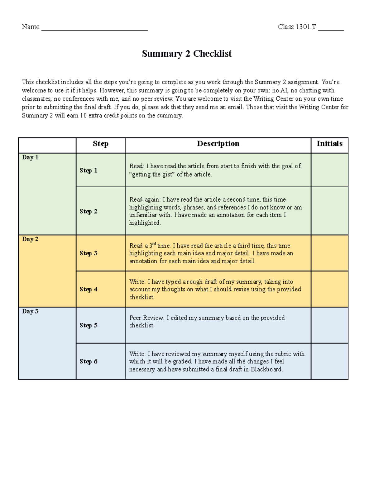 S2 Checklist - hêhheh - Name _____________________________ Class 1301 ...