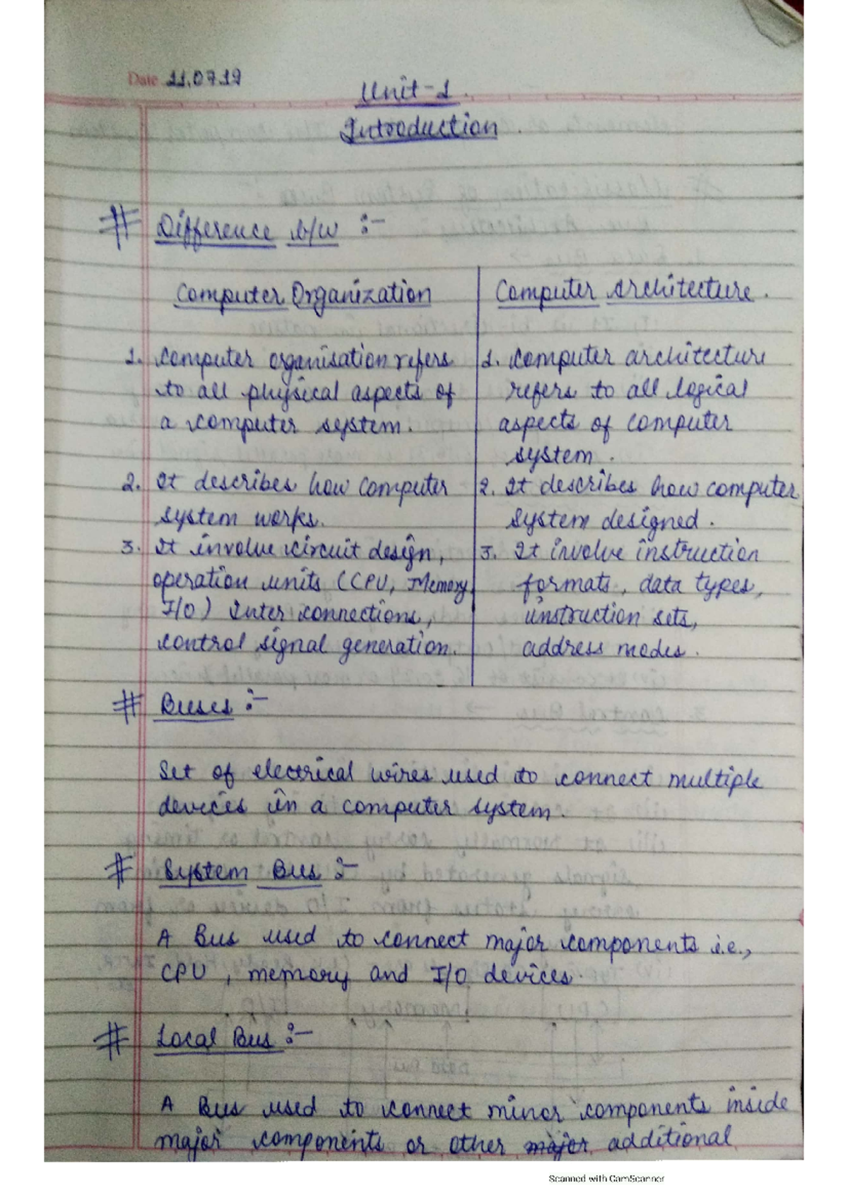 COA Unit-1 Notes - COA practice materials for last exam moments - Date ...