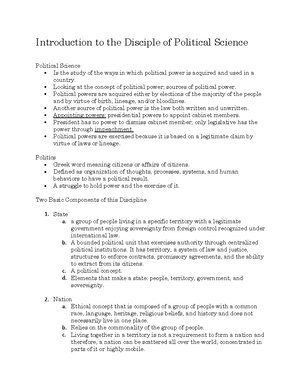 P1 - Practice Material - Intro to PolSci - Studocu