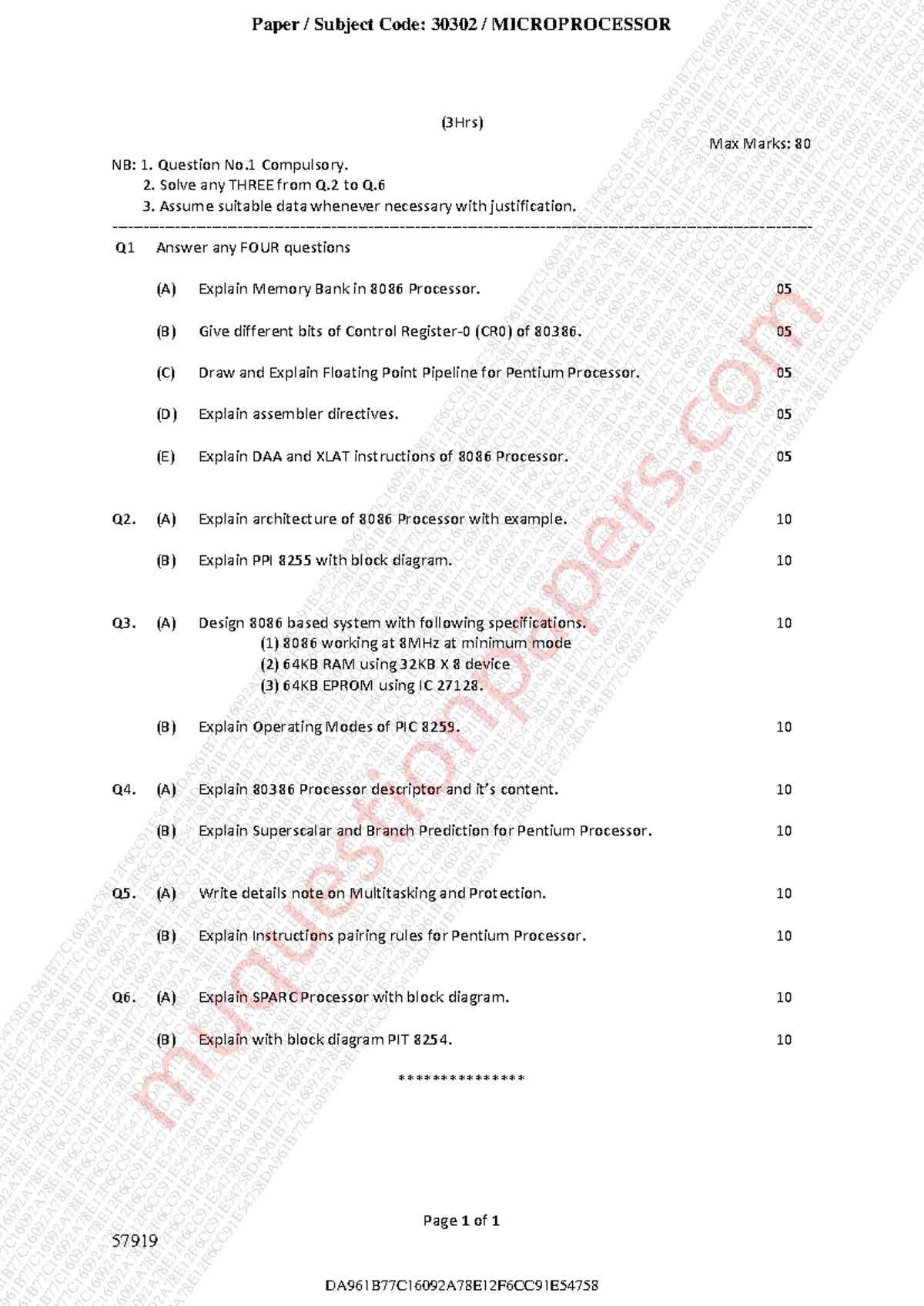 TE-Comps SEM5 MP MAY19 - ....... - Page 1 of 1 57919 (3Hrs) Max Marks: 80 NB: 1. Question No ...