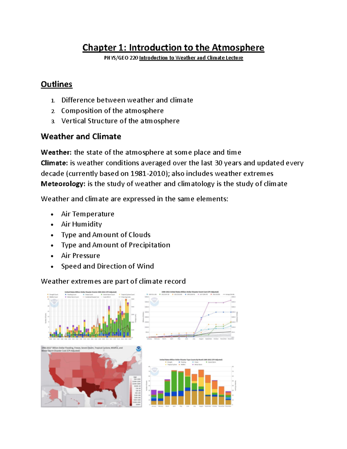 Chapter 1 Introduction to the Atmosphere - Chapter 1: Introduction to ...